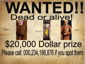 Boggis, Bunce and Bean Wanted poster – Aria @ Rāwhiti School